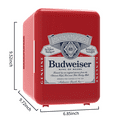 Budweiser Retro Small Electric Beverage Drink Fridge - Portable 6-Can ...
