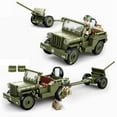 143PCS WW2 Army Car Model Building Block Toys Kids Bricks Military ...