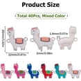 40Pcs Printed Alloy Connector Charms with Enamel Llama/Alpaca Links ...