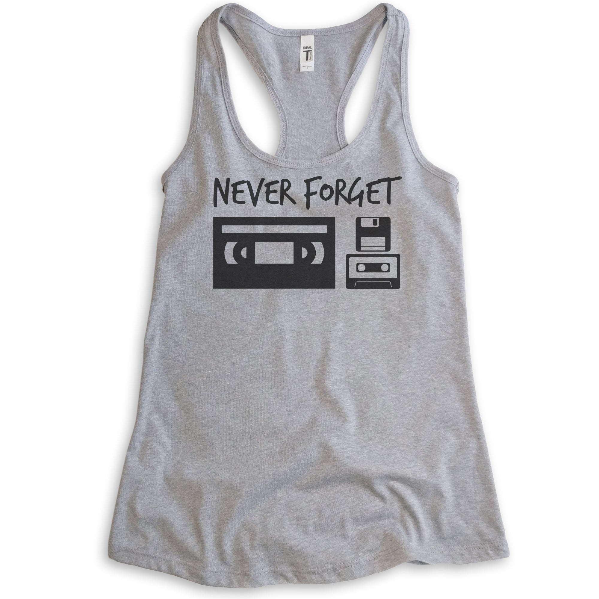 Never Forget 80s Technology Tank Top, Ladies Racerback Tank Top, 80s ...