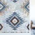 Blue Beige Window Privacy Film, Aztec Ethnic Southwestern Native ...