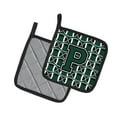 Letter P Football Green and White Pair of Pot Holders - Walmart.com