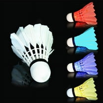 LED Badminton Shuttlecock Light Up Glow in Dark Night Glow Goose ...