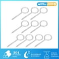 Bolts 10 Pcs Heavy Duty Screw Hooks Sheep Eye Circled Stainless Steel ...