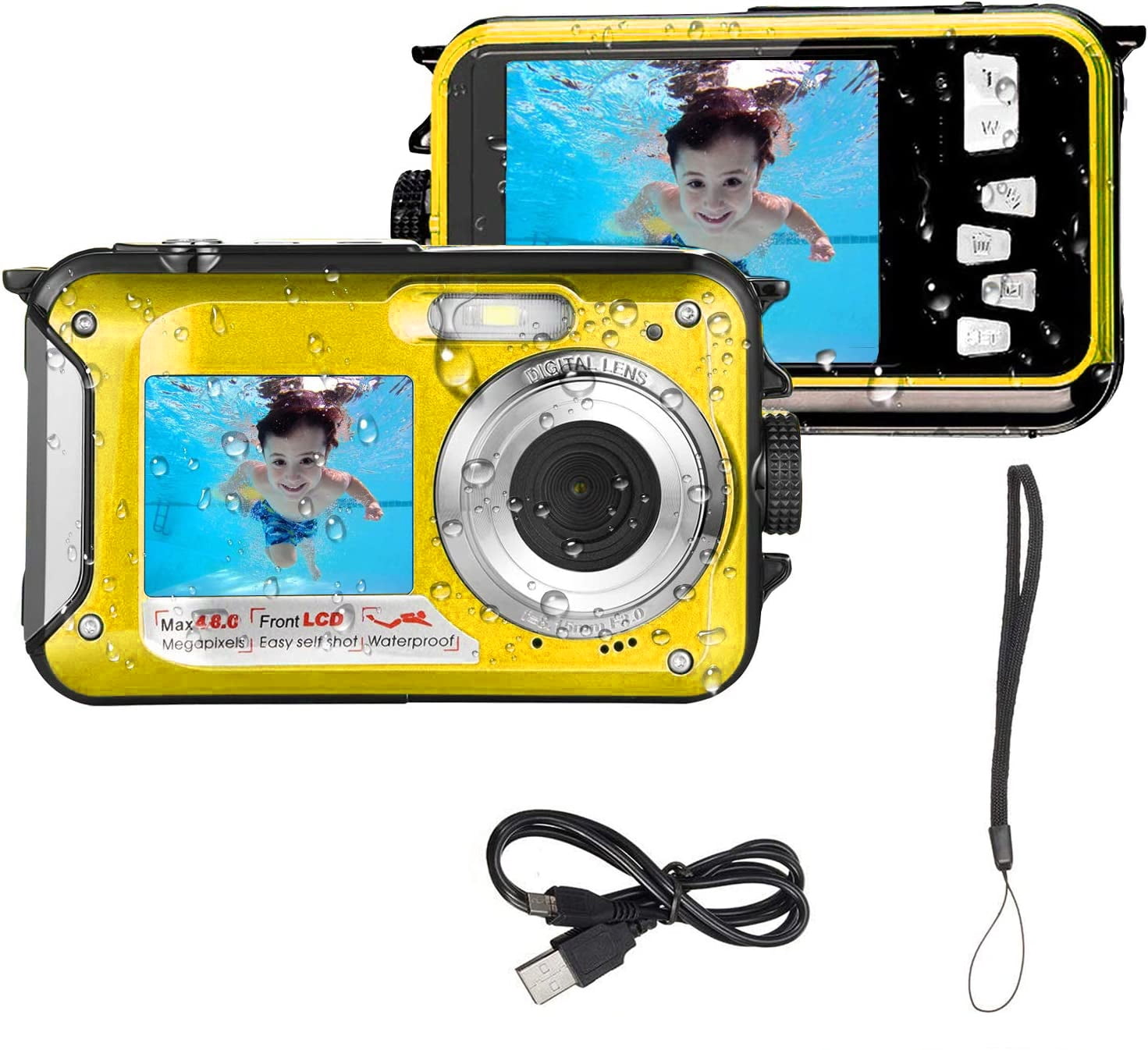UPDATED MODEL ACUVAR 48MP Megapixel Waterproof Dual Screen Full HD ...