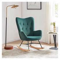 BELLEZE Modern Rocking Chair Tufted Upholstered Velvet Accent Rocker ...
