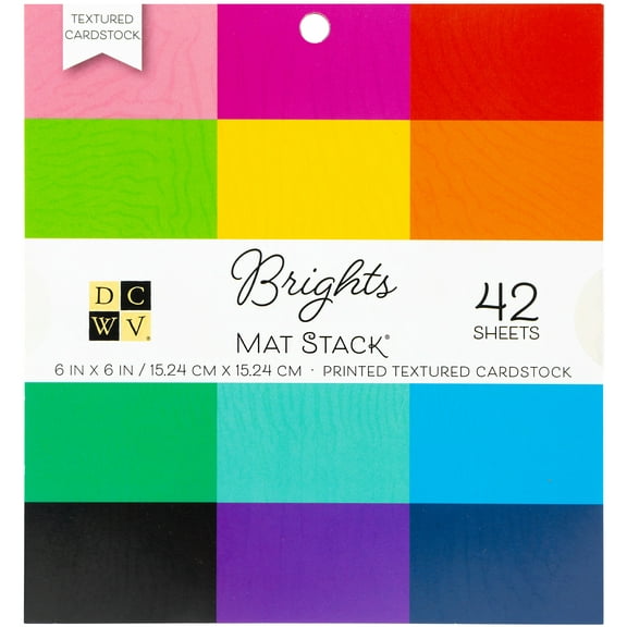 DCWV Single-Sided Cardstock Stack 12"X12" 102/Pkg-Smooth Solid ...