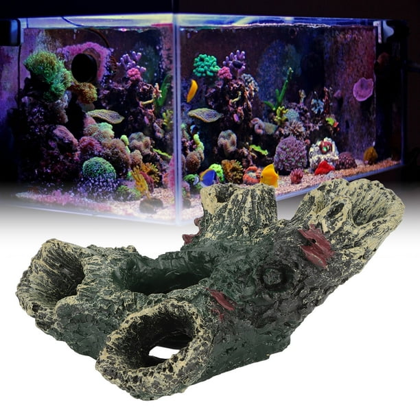 Spptty Aquarium Tree Trunk Wooden House Aquarium Hideout Caves ...