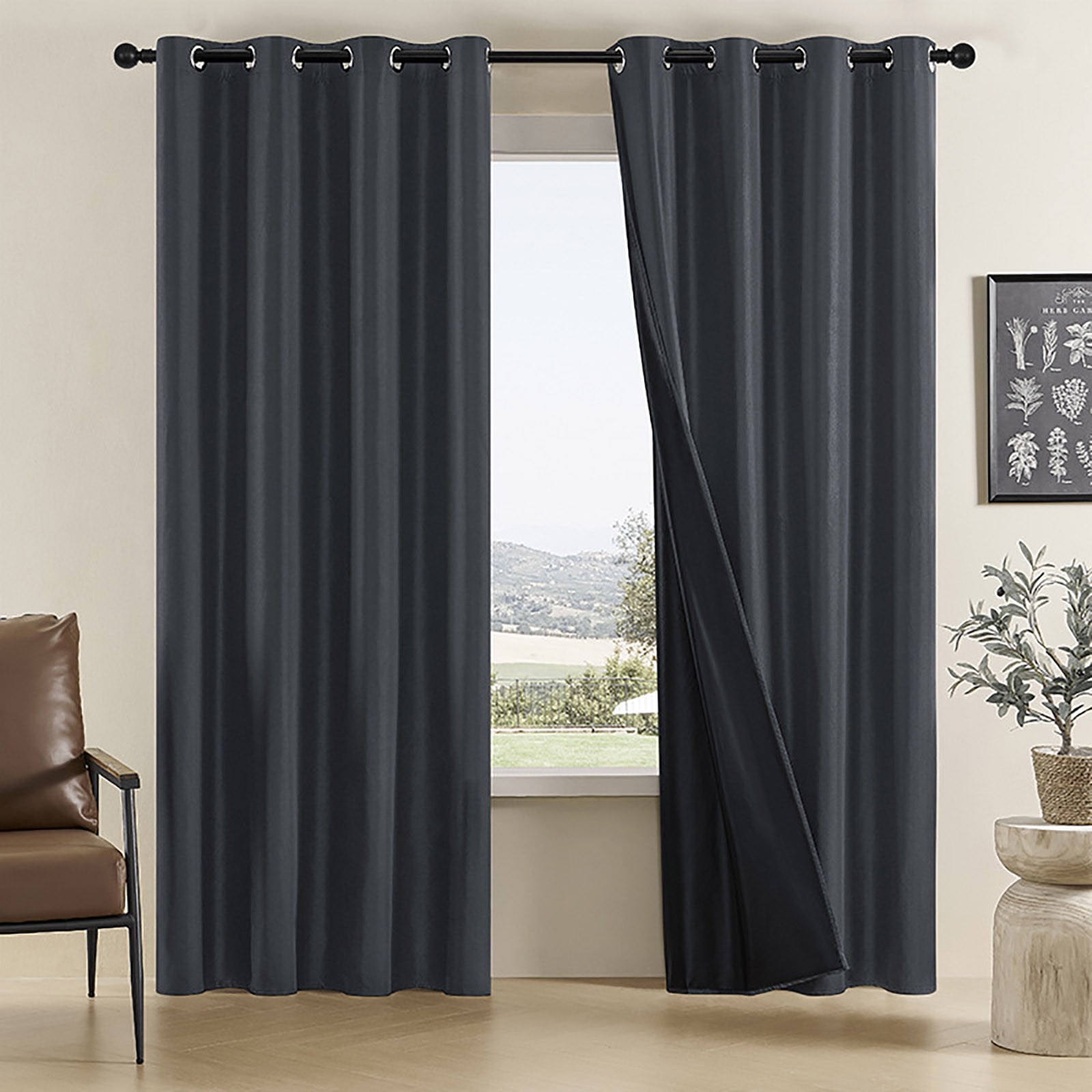 Click here for Nilvkv Light Blocking Curtains Panel A Pair Overla... prices