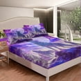 Howling Wolf Bed Sheets Set Winter Wolves On The Snow Mountain Sheets ...