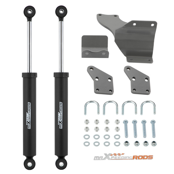 Fithood Dual Steering Stabilizers + Brackets Kit for Dodge Ram 2500 ...
