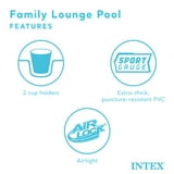 Intex Family Swim Center Round Inflatable Outdoor Pool with Cover ...
