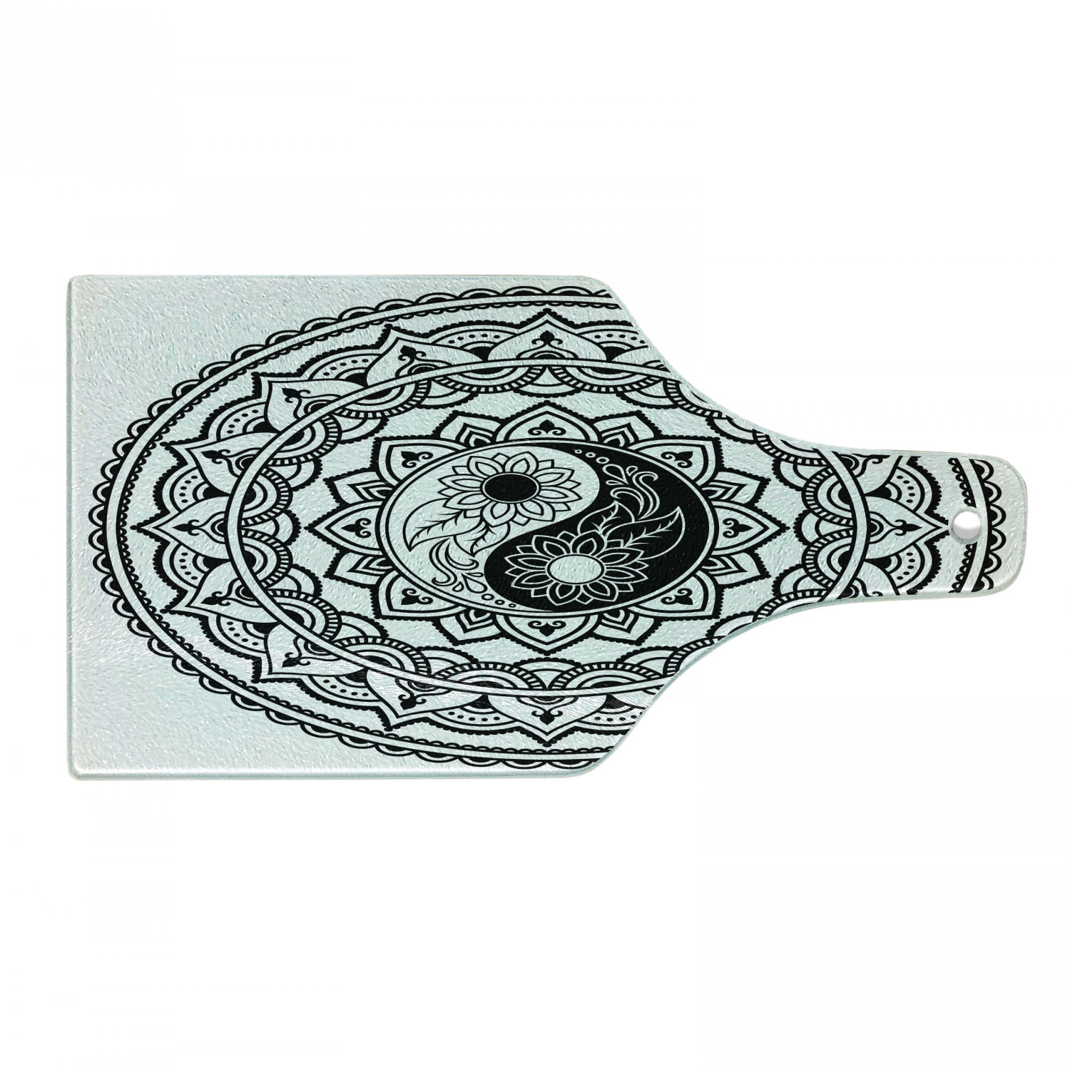 Ying Yang Cutting Board, Ornate with Lace Style Blossom Patterns ...