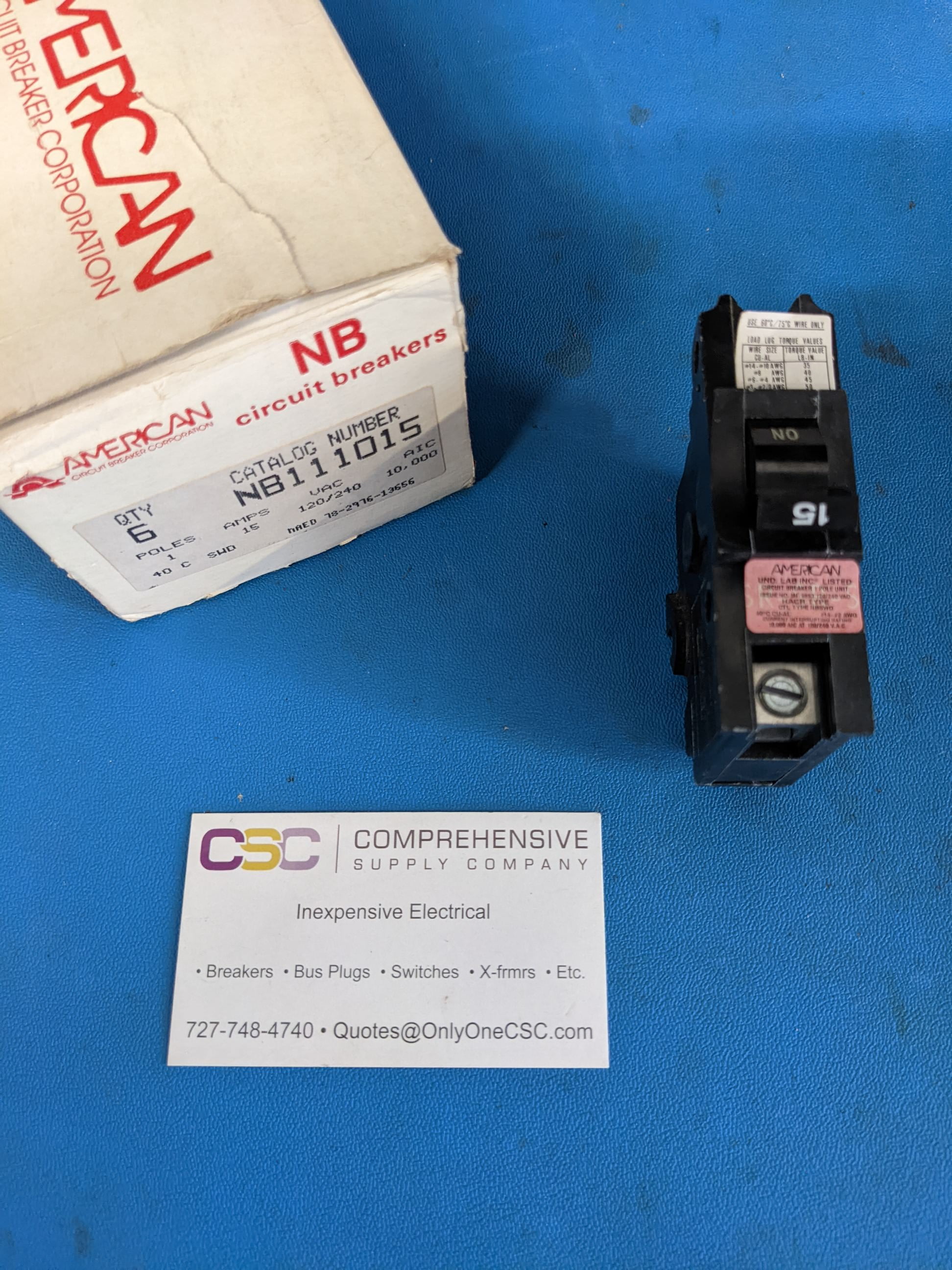 FPE 15A AMP 1P POLE 10kA@120/240V BOLT ON STAB LOK CIRCUIT BREAKER ...