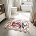 American Independence Day Decorative Carpet Flag Faux Plush Bathroom ...