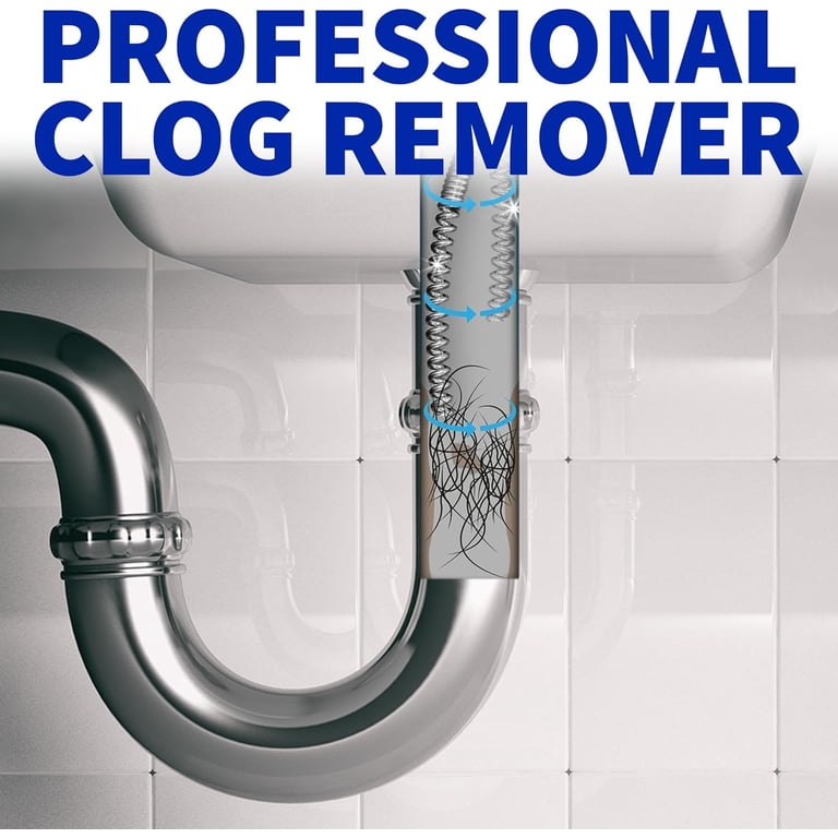 P-trap Drain Cleaning Tool 10-Foot Drain Snake Cleaner - Professional ...