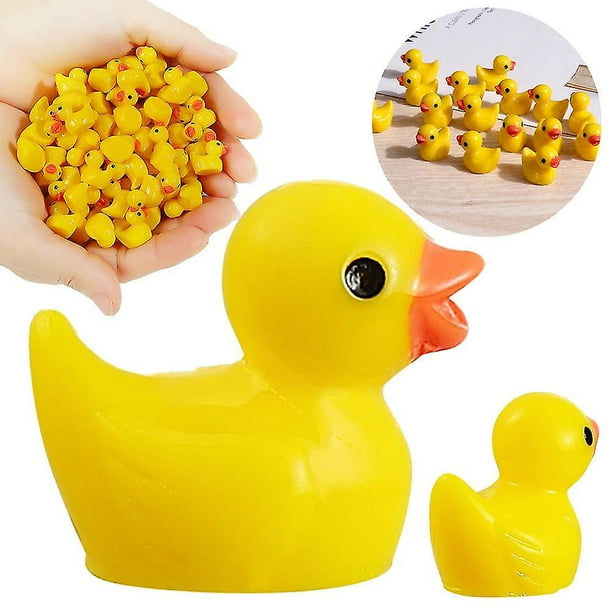Mini Resin Ducks Decor Yellow Little Duckies Creative Ornament For ...