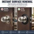 2 Pack Black Door Lock Reinforcement Plate, Round Deadbolt & Doorknob ...