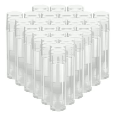 LotFancy 60Pcs Clear Empty Plastic Lip Balm Tubes Container, 5.5ml ...