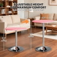 LUDYSHARE 23.5" Round Adjustable Height Bar Table, 27.5"-36" Hydraulic ...