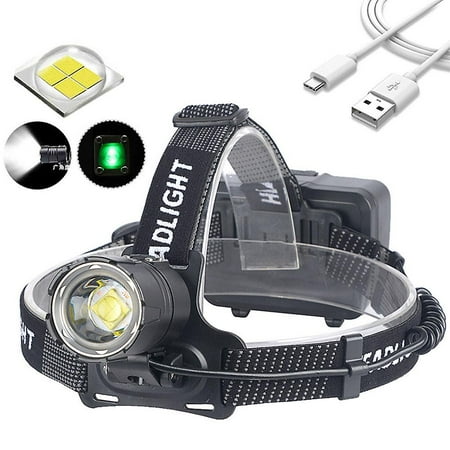 Led Rechargeable Headlamp Zoom Power Display Large Lens | Walmart Canada