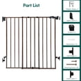 Gate for Stairs & Doorways, 26-43" W 28" H No Bottom Bar| Easy ...