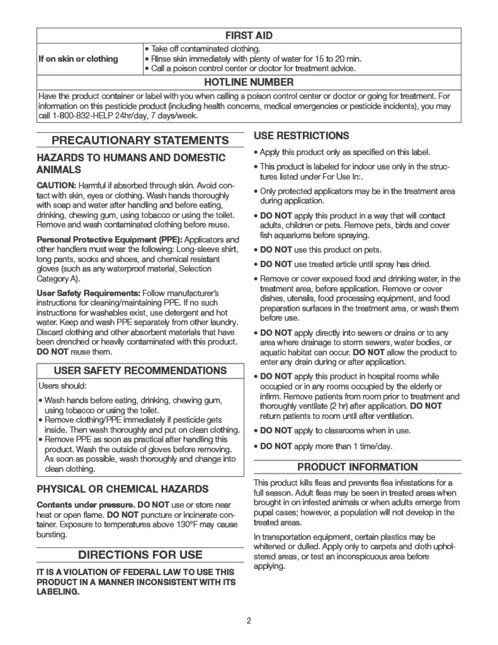 Buy BASF 671858 PT Ultracide Pressurized Flea Insecticide, 20oz Online ...