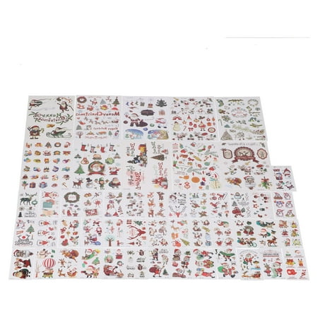 Fake Stickers, Cuttable Cute Pattern Clear Picture Stickers Christmas ...