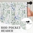 2 Pack Valances Window Treatments, Summer Spring Botanical Green Leaves ...