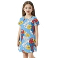 BZSMCE Short Sleeve dress Dress Casual Cotton Dresses-Macaw Tropical ...