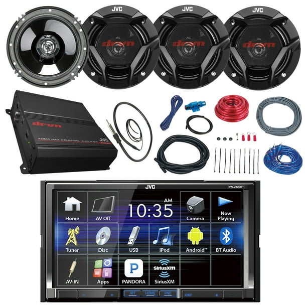 JVC KWV420BT 7" Touch Screen Car CD/DVD Bluetooth Receiver Bundle Combo ...