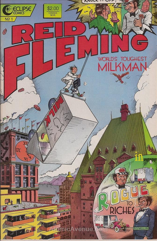 Reid Fleming, World's Toughest Milkman #1 (2nd) VF ; Eclipse Comic Book ...