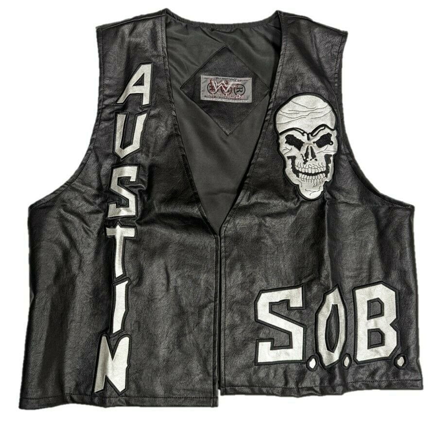 Stone Cold Steve Austin SOB 3:16 Skull Vest Black M - Walmart.com
