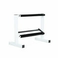 CAP 150 Lb. Coated Hex Dumbbell Weight Set, 5-25 Lb. with White Rack ...