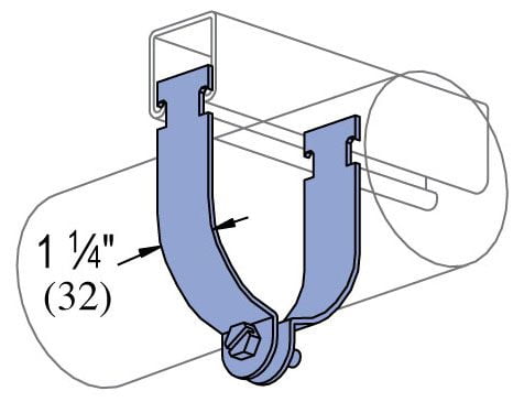 Buy Unistrut P1111 HG, Channel Conduit Clamp, Rigid Steel Conduit Clamp ...