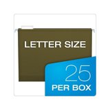 Pendaflex 2" Hanging File Folders Letter Size 25/Pkg-Green, 1/5 Cut Tab ...