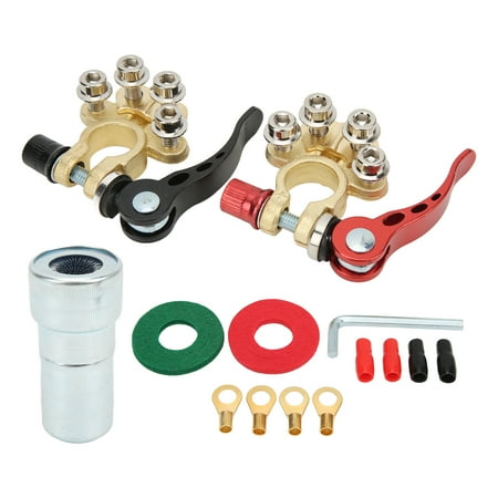 Battery Connector, Positive Negative 4 Way Battery Terminal Quick ...