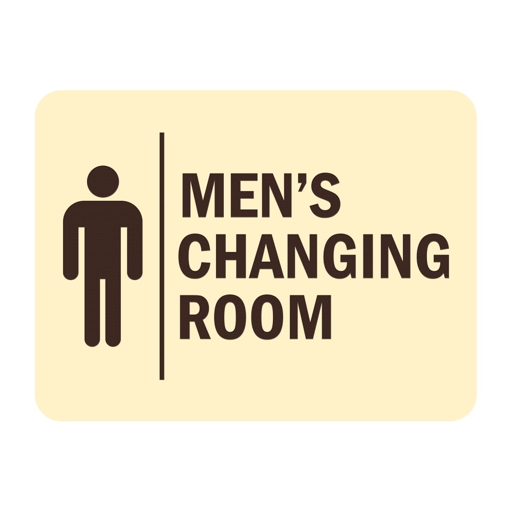 Signs ByLITA Classic Framed Men's Changing Room Sign (Ivory/Dark Brown ...