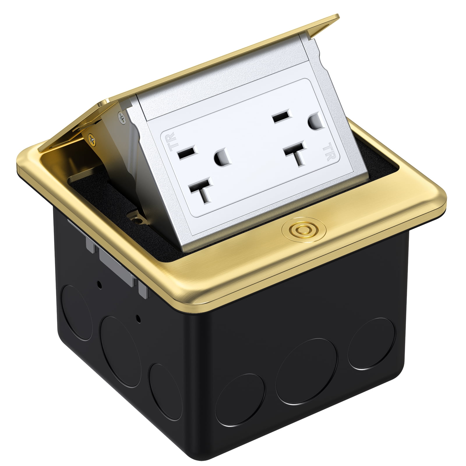 WEBANG Pop Up Floor Outlet Box with 20 Amp Tamper-Resistant Receptacle ...