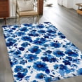 Blue Flower 3'x5' Rug for Bedroom Foot of Bed Small Living Room ...
