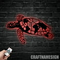 Craftnamesign Sea Turtle Monograms Metal Wall Art Led Light ...