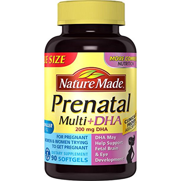 Nature Made Prenatal + DHA 200 mg Softgels Value Size 90 Ct - Walmart ...