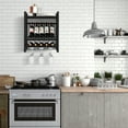 Gymax Wall Mounted Rustic Wine Rack 10 Bottles Wine Display Holder W ...