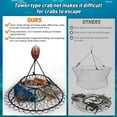 Crab Ring Trap Net, Crabbing Trap Kit 24"/32" Hoop, Portable Folded ...