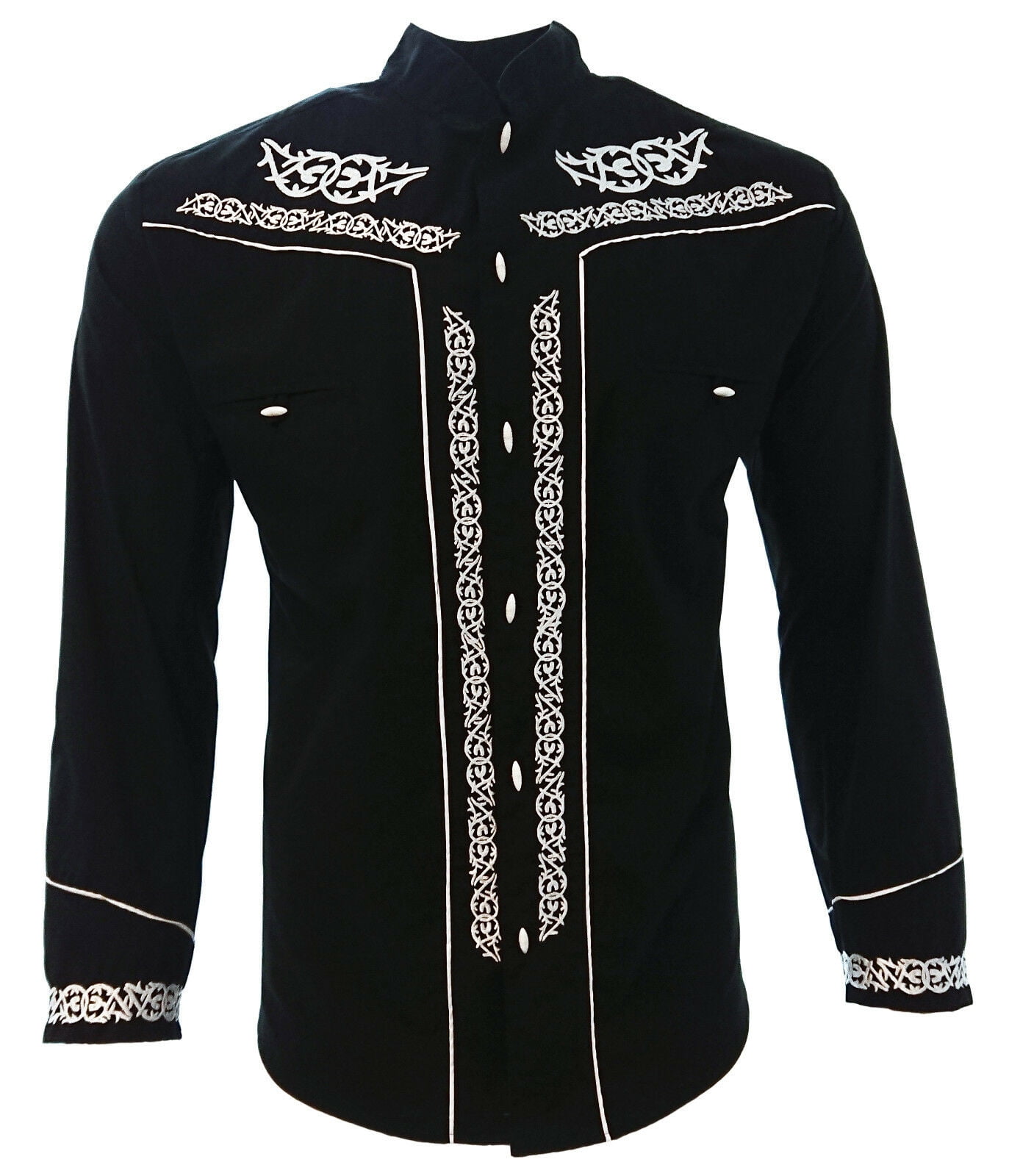 Men's Shirt Charro Long Sleve tarugo button, Camisa Charra Hombre Boton ...