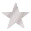 Club Pack of 12 Starry Night Themed Jumbo Silver Metallic Foil Star ...