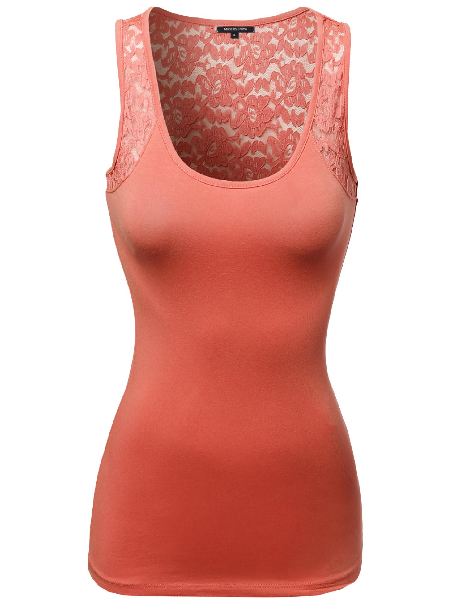 FashionOutfit Women's Super Strech Soft Cotton Sleeveless Tank tops ...