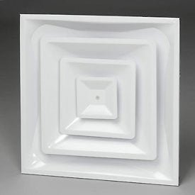 Drop Ceiling HVAC Supply Grille - For T-Bar Lay-In - 2 Coned - 24" x 24 ...