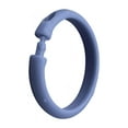 Dependable Industries Shower Curtain Rings, Light Blue, 24 Plastic ...