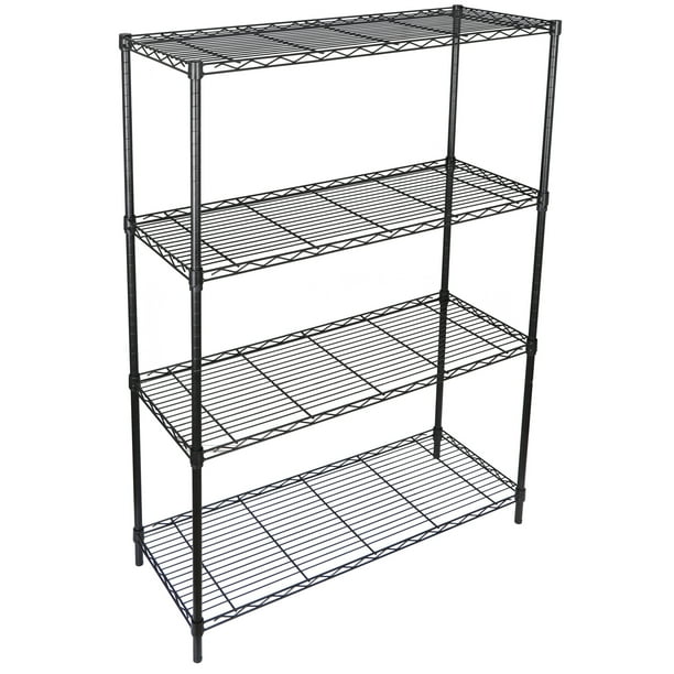 HomGarden 4-Tier Wire Shelving Storage Unit, Heavy-Duty Organizer Wire ...